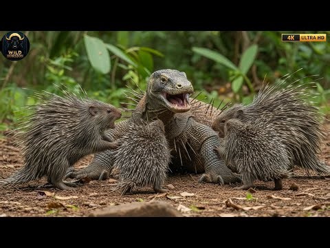 Unequal Duel for Survival | Porcupine vs Komodo Dragon – Who Will Live?