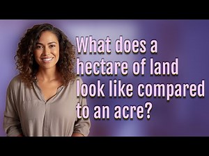 What does a hectare of land look like compared to an acre?