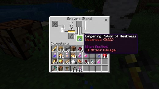How to make lingering potions in Minecraft