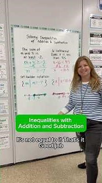 Solving inequalities with addition and subtraction #iteachalgebra #iteachmath #mathematics #math