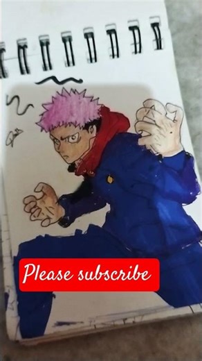 yuji drawing #jujustukaisen #jjk #animeeart #animedrawing #shorts