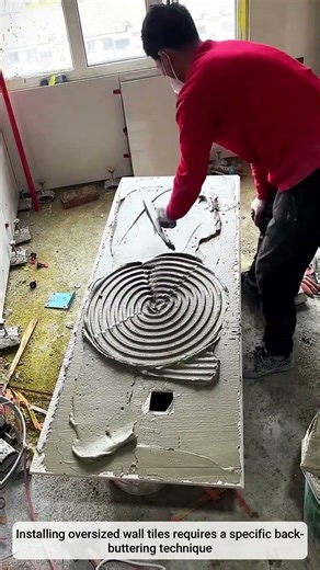 Large Wall Tile Installation