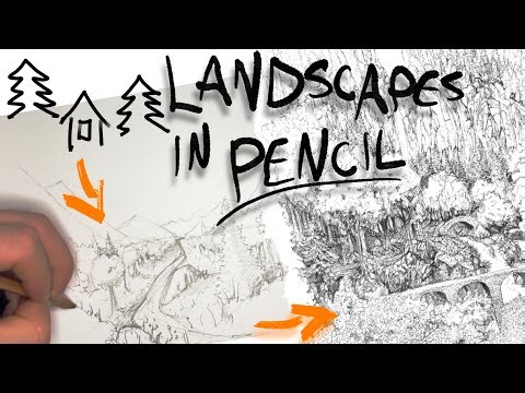 Draw a Landscape with Perspective | Easy Sketch Tutorial for Beginners (Pencil!)