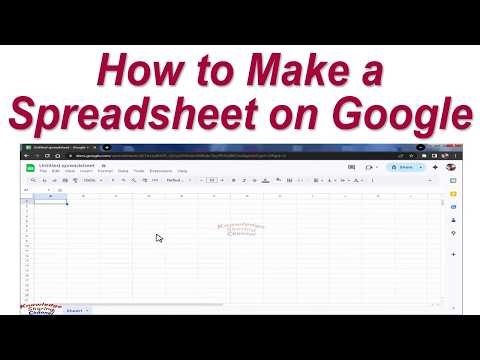 How to Make a Spreadsheet on Google