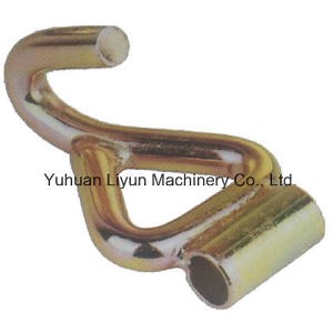[Hot Item] Single J-Hook W/Tube, Metal Hook for Ratchet Tie Down / Cargo Lashing Strap