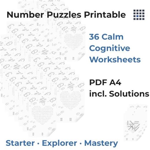Number Search Puzzles Bundle – Starter to Mastery | Calm Cognitive Worksheets | 36 With Solutions | Valentine Edition - Etsy Canada