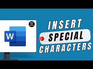 HOW TO INSERT SPECIAL CHARACTERS IN MICROSOFT WORD