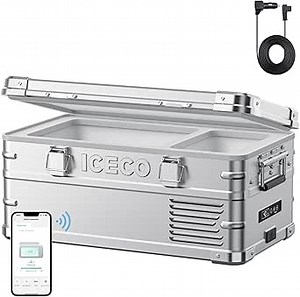 BODEGA BODEGACOOLER 12 Volt Car Refrigerator, 17 Quart Portable Freezer, Car Fridge -4℉-68℉, Electric Cooler 12/24V DC100-240 Volt AC for Outdoor, RV, Camping, Travel, Vehicles, Home Use