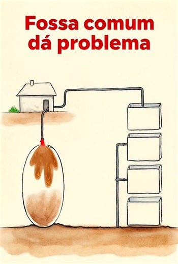 a cross-section visualization of a DIY or off-grid septic and greywater filtration system. It illustrates how waste moves from a household fixture through a multi-stage treatment process before being dispersed into the ground. Here is a detailed breakdown of the components shown: 1. THE SOURCE (THE OUT-HOUSE) On the far left, there is a brick structure containing a standard flush toilet. A white PVC pipe leads down from the toilet into the ground, initiating the gravity-fed disposal process. 2. 