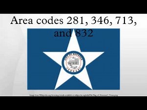 Area codes 281, 346, 713, and 832