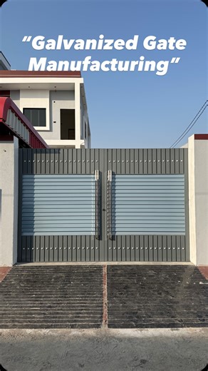 J.k steel & art 🚩 on Instagram: "“Galvanized Gate Manufacturing…😍 . . • GI Sheets cutting & alignment • Profile section framing • Precision welding • Grinding & surface finishing • Rivet detailing for strength • Double handle installation • Final colour coating (Weatherproof) . #GIGate #GalvanizedGate #GateMaking #FabricationProcess #MetalFabrication #WorkshopLife #BeforeAfter #TransformationReels #ReelsViral #ReelsTrend #TrendingNow #Craftsmanship #JKSteelFabrication"