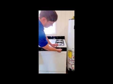 How to operate battery ignition gas cook range stove