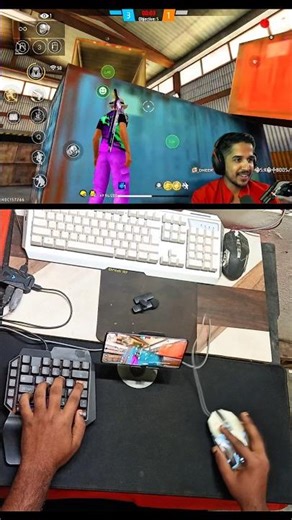 How to play free fire with keyboard mouse in mobile | ⌨️ 🖱📱 full setup without app no activation
