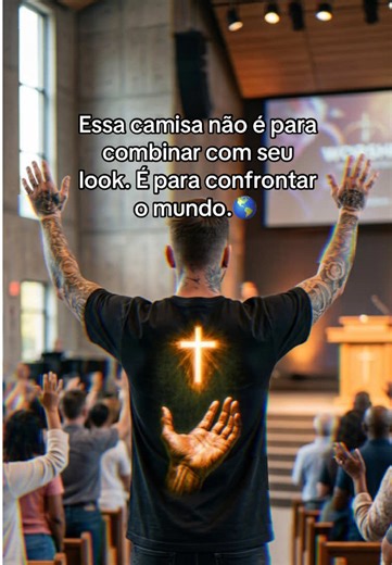 Essa camisa não é para combinar com seu look. É para confrontar o mundo. 🌍 #cristaos #cristaos #modacrista