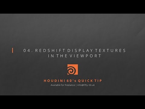 Houdini Quick Tip: Redshift displaying textures in the viewport and render