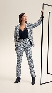 2.1K views · 16 reactions | Command attention with undeniable confidence in this sleek snake print suit. A daring design that captures bold style, perfect for making a powerful impression wherever you go! #gerryweber #sogerry | GERRY WEBER | Facebook