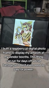 I built a raspberry pi digital photo frame for using as a display at my vendor Booth