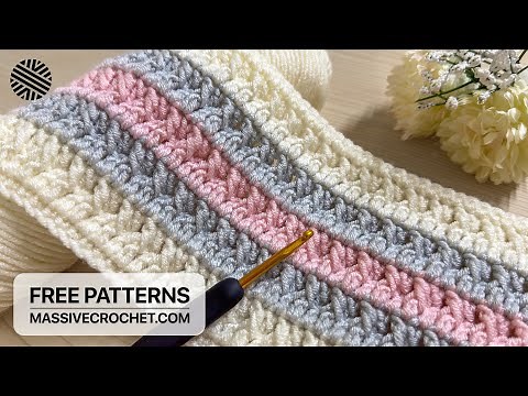 EXCEPTIONAL Crochet Pattern for Beginners! ⭐️ SUPER EASY & FAST Crochet Stitch for Blankets and Bags