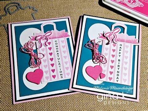 Simple Two Step Stamping with Pretty Package Stamps & Dies from Gina K. Designs