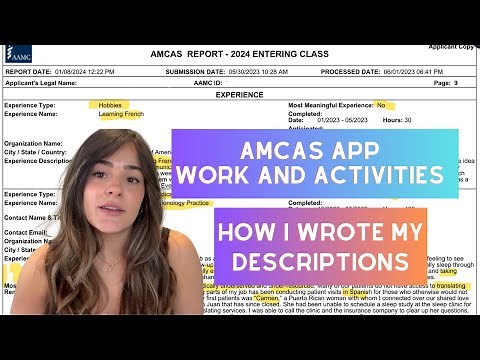 My AMCAS Work and Activities Section// How I Wrote My Descriptions + Tips