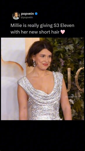 Millie bobby Brown is really giving S3 Eleven with her new short hair at the Joy awards 2026 😩