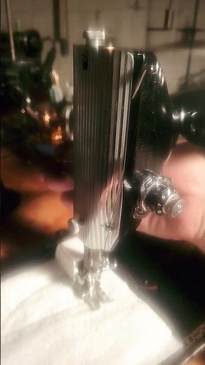 1957 Singer 201 with walking foot attachment #singersewingmachine #vintagesewingmachine #vintagesew