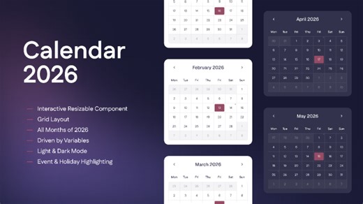 Calendar 2026 | Figma