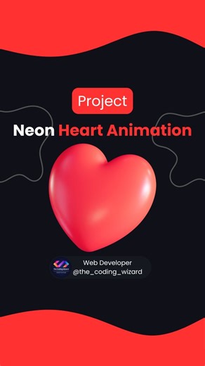 The Coding Wizard | Web Development & AI | 1M🎯 on Instagram: "Neon Heart Animation ❤️ Comment "heart" and I will dm you the code 📌 Follow @the_coding_wizard Follow @the_coding_wizard Follow @the_coding_wizard Tag your friends that need to see this! 🙏 • • Turn on post notification so you don't miss any single post 📲 • • __________________________________ Like our content ? Hit that follow button! ⬇️ 👉 @the_coding_wizard 👉 @the_coding_wizard __________________________________ #Programmer #pr