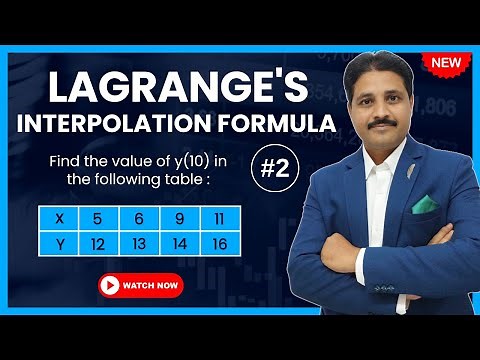 LAGRANGE'S INTERPOLATION FORMULA FOR UNEQUAL INTERVAL SOLVED PROBLEM 2 @TIKLESACADEMY
