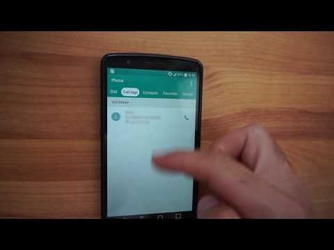 How to delete call history (Android 6.0, LG G3)
