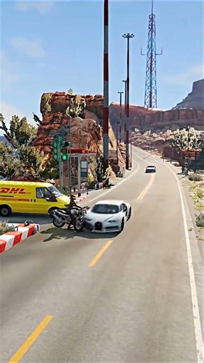 Realistic Highway Car Crashes #335