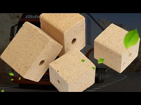 Sawdust Recycling Machine | Compressed Sawdust Block Making Machine for Wood Pallets