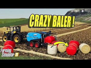 Farming Simulator 19: CRAZY BALER !! VERY FAST STRAW BALE WRAPPER !!!