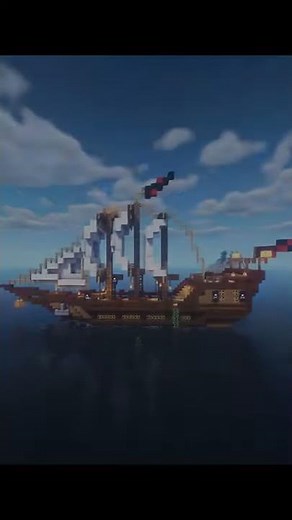 Minecraft: How to build a Medieval Ship | Timelapse #shorts