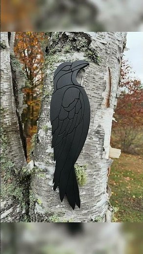 Raven. Birds. Nature Art. Celtic Raven Art. Gothic. Gothic Decor. Victorian Goth. Wood Wall Art