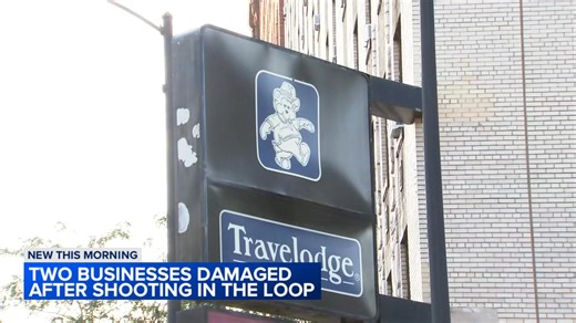A hotel in Chicago's Loop was damaged by gunfire on Sunday morning. | ABC 7 Chicago
