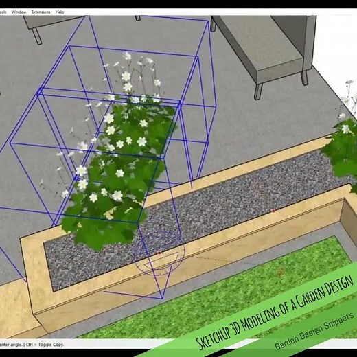 SketchUp 3D Modeling of a Garden Design