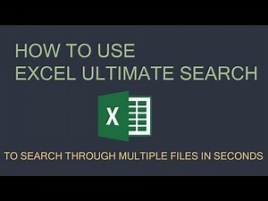 How To Use Excel Ultimate Search To Search For Multiple Excel Files