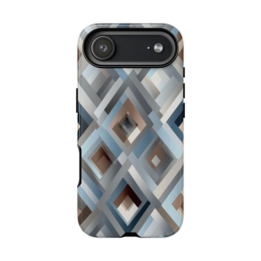 Geometric Diamond Tile Pattern Phone Case | Tough Phone Case| iPhone 17- XS MAX, Samsung Galaxy S25- S20 Ultra - Etsy