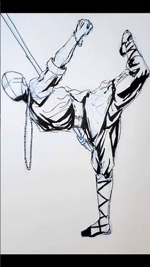 How I Sketch Dynamic Fighting Poses