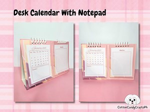 2025 Desk Calendar With Notepad, DIY Calendar 2025, Printable Desk Calendar, Standing Desk Calendar, Mini Calendar, Notepad, Png, Pdf - Etsy