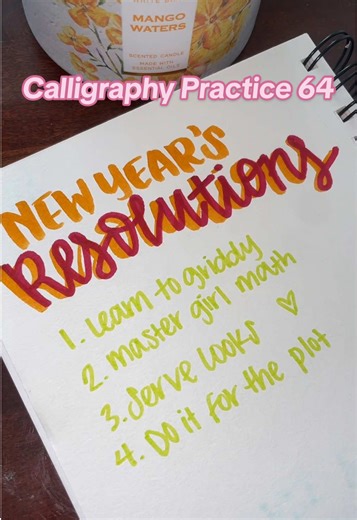 Baddie Mindset for 2026: Calligraphy Practice 64