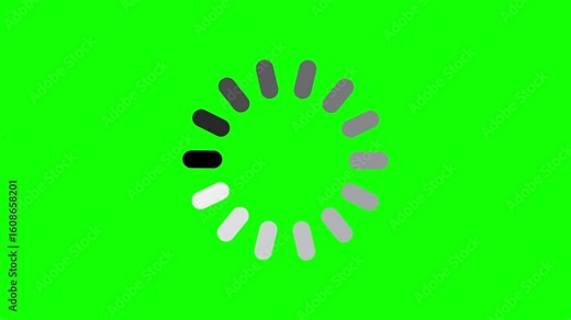 Circular Loading Icon Animated Green Background. Loading Bar Circle 4k Video. Circular Loading Mark green screen background Video. loading animation transparent background