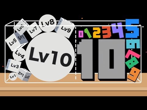 NUMERIC FUSION (1 to 10) Level Merge Puzzle - Drop And Merge Watermelon Game 012345678910 Suika ASMR