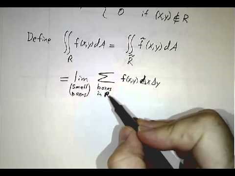 Double integrals over general regions I -- Definitions