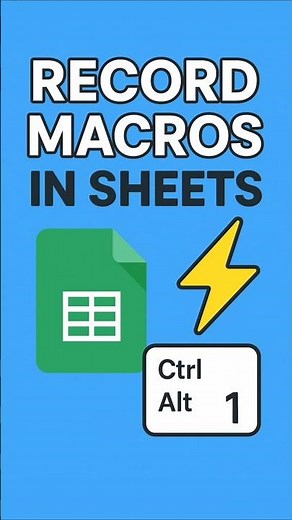 Record & Run Macros in Google Sheets. #googlesheets #excel #office