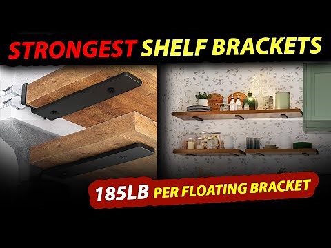 ** 185lb/Bracket ** How to install heavy duty Floating shelf brackets - Strongest brackets on Amazon