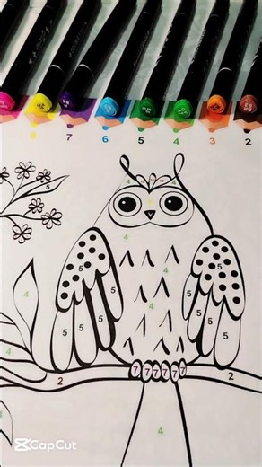 🦉💚#asmr#art #coloringadventure #relaxing#drawing#asmrsounds#coloring#satisfying