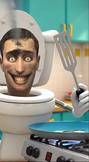 Never let Skibidi Toilet COOK… the egg literally EXPLODED 😂🍳😭🚽 #shorts #funny