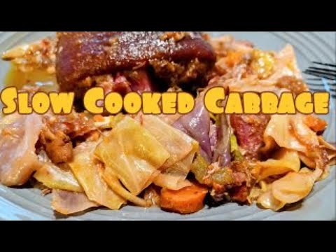 Slow Cooked Spicy Smoked Tender Ham Hocks With Cabbage
